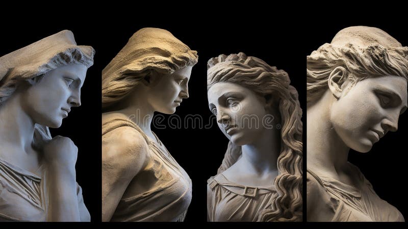 Non Human Stone Sculptures stock illustration. Illustration of clothing ...