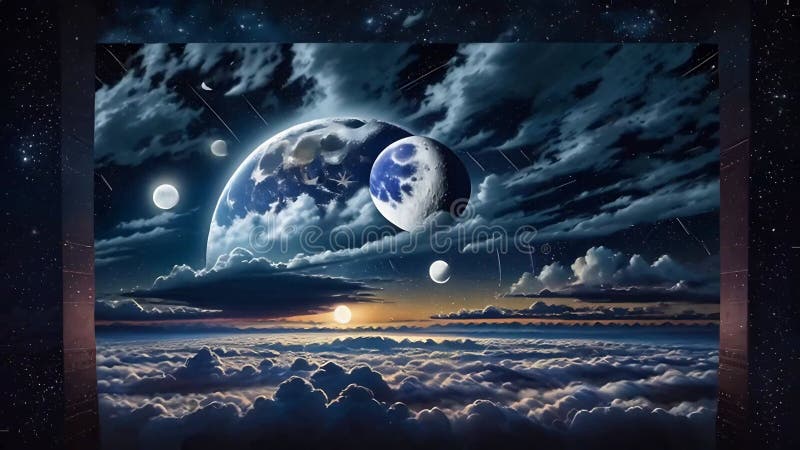 Celestial Symphony: Looping Animation of Earth, Moon, and Planets ...