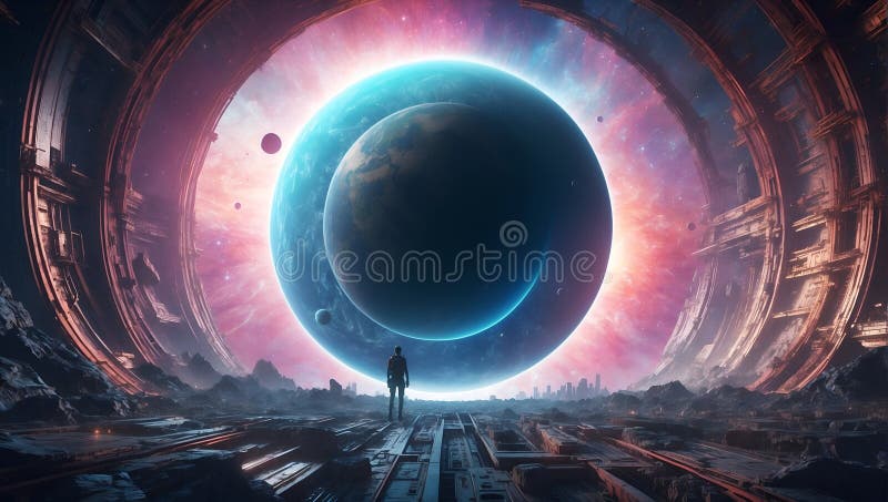 DataEclipse Beyond Limits: QuantumQuotient Saga. AI Generate Stock ...