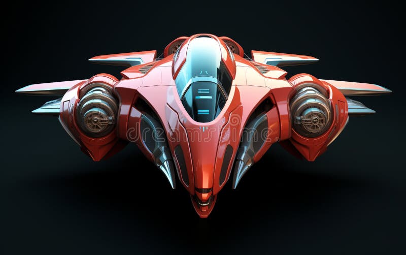 Miniature Cosmic Vessel: AI-Generated 3D Spacecraft Stock Illustration ...