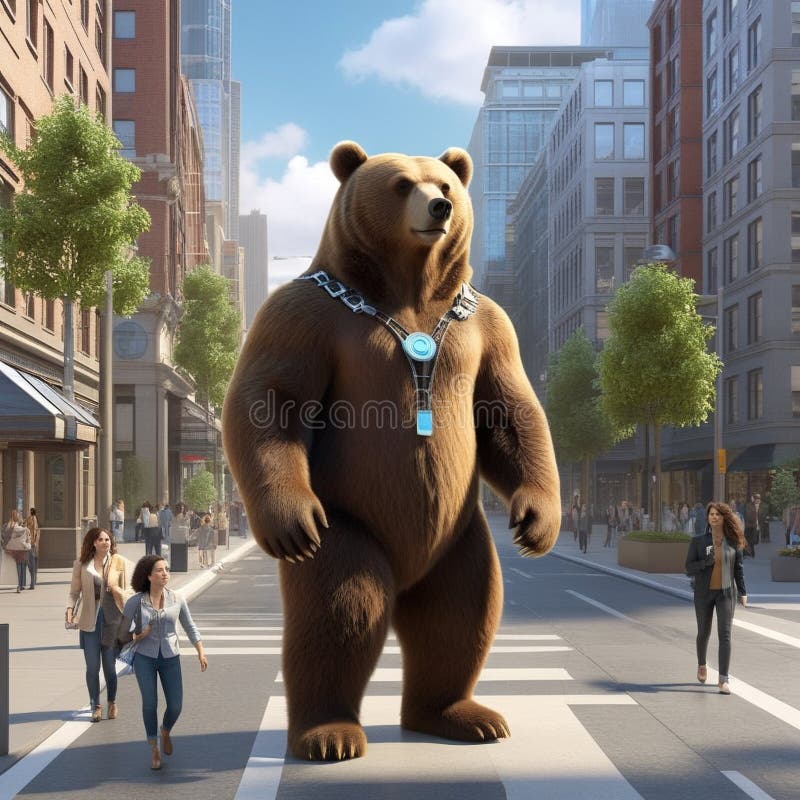 3d Render of Bear Humanoid Ai Generated Stock Illustration ...
