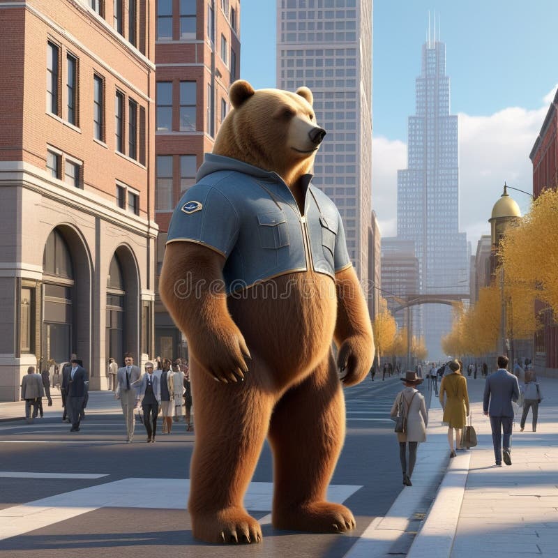 3d Render of Bear Humanoid Ai Generated Stock Illustration ...