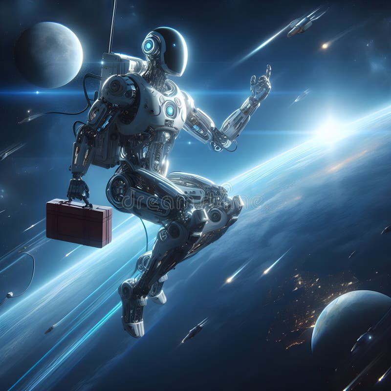 Exploration Beyond Earth: Astronaut in Deep Space Fantasy Stock ...