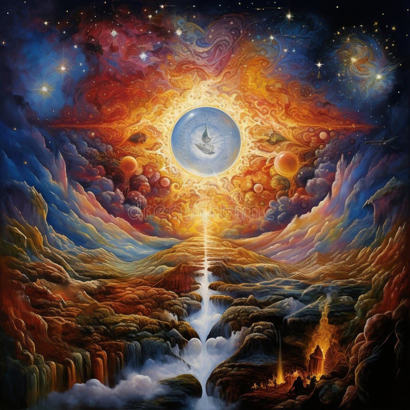 Embark on a Profound Visual Odyssey into the Realm Stock Illustration ...