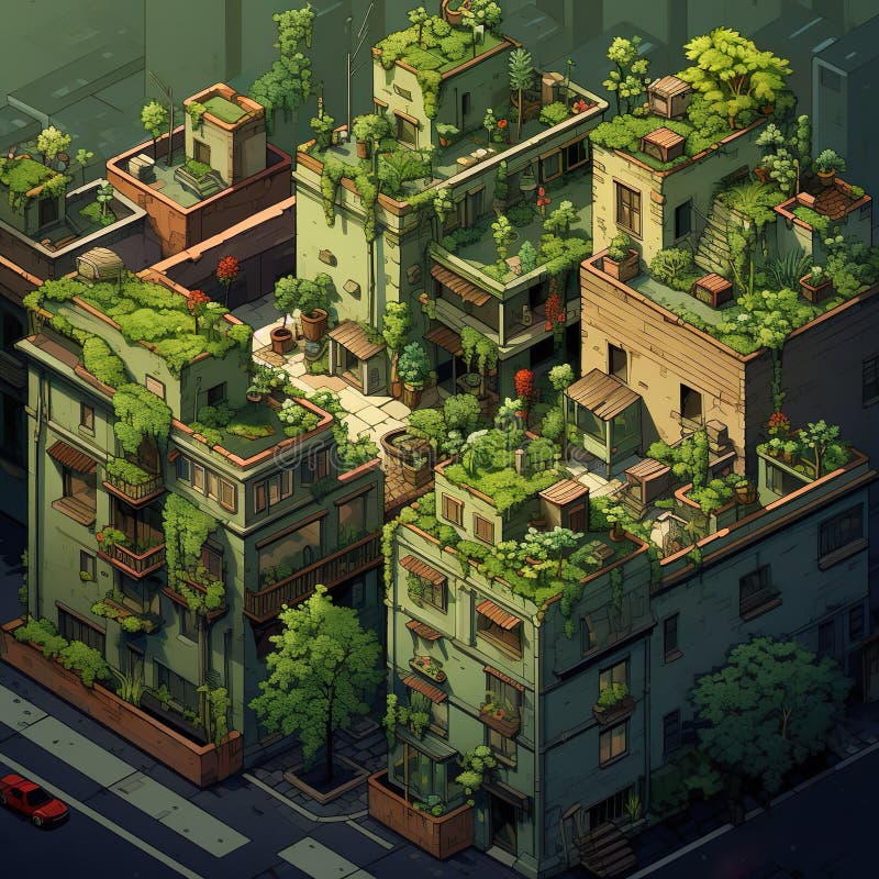 Botanical Rooftops Elevated Green Spaces in Urban Settings Blending ...