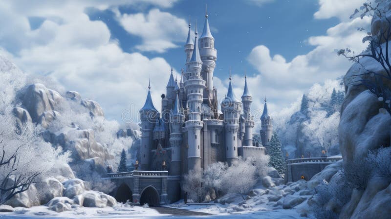 Winter Fortress: a Spellbinding Medieval Castle Amidst Snowy Majesty ...