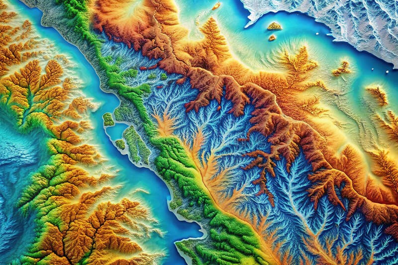 Unveiling Coastal Mountain Ranges a Detailed Map for Geographic ...