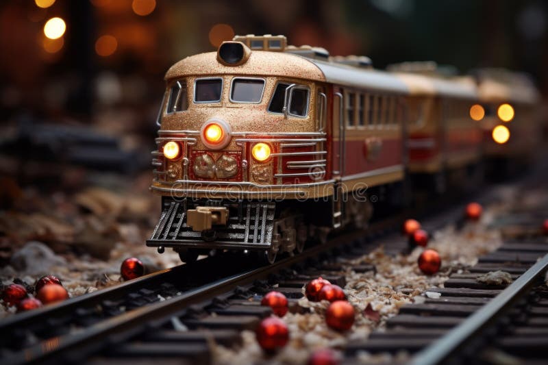 Christmas Trains - Generative AI Stock Illustration - Illustration of ...