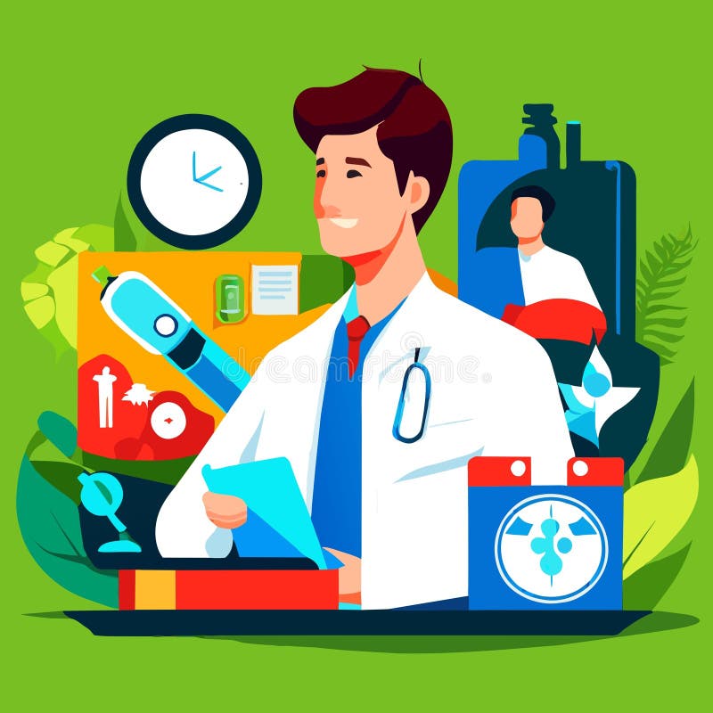 Medical Expertise Unveiled: Vector Illustration of a Skilled Physician ...
