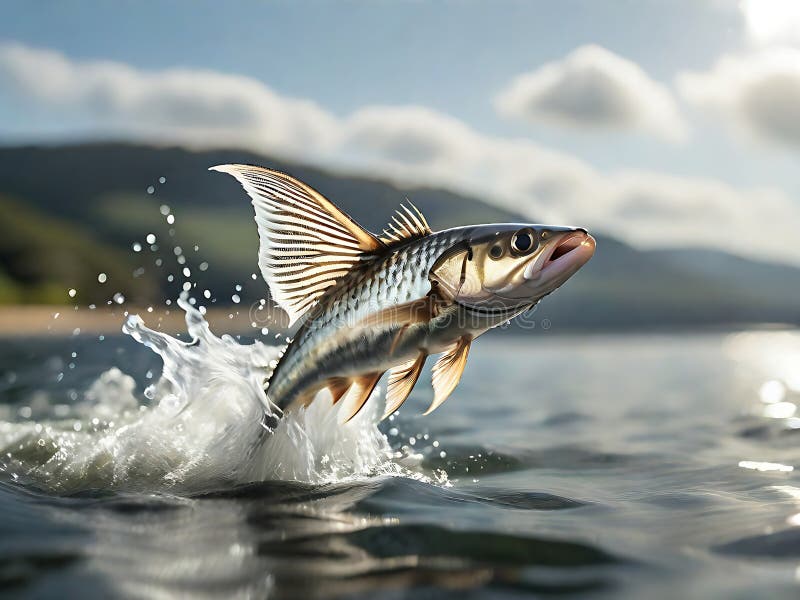 A Photo Freezing the Brief Instance of a Flying Fish Leaping from the ...