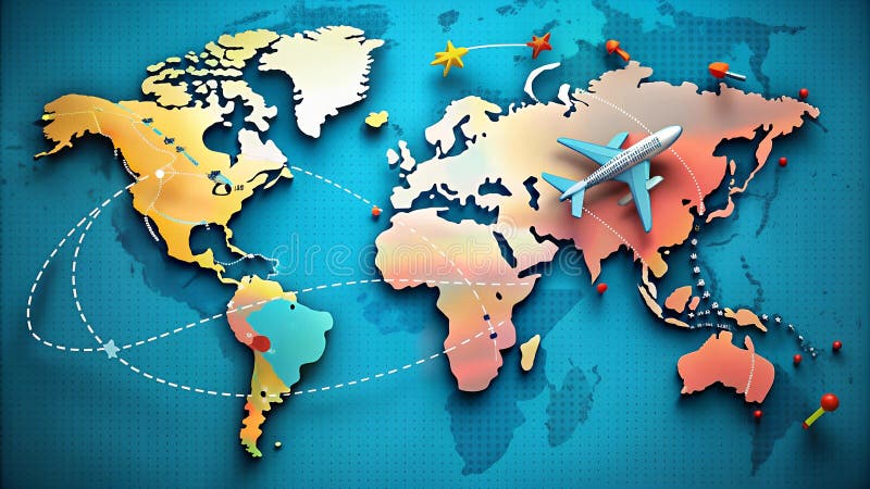 Embark on a Visual Voyage: a Striking World Map Illustrating ...