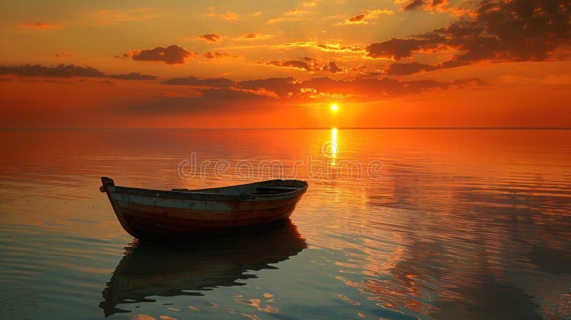 Embarking on a Journey Towards the Sunrise Stock Image - Image of ...