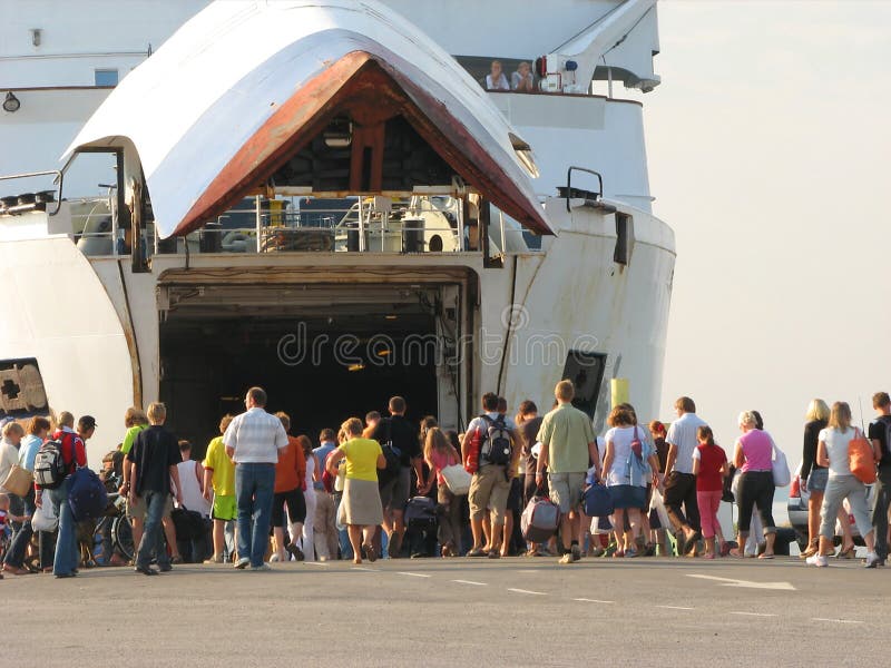 Embarking passengers stock image. Image of passenger, passengers - 1102487