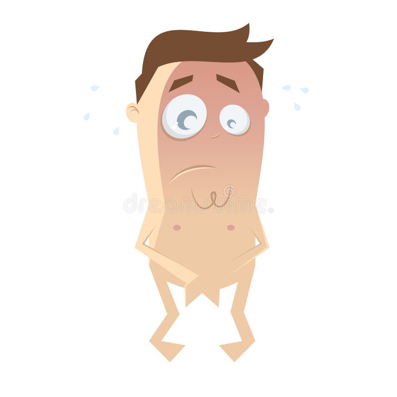 Embarrassed cartoon man stock vector. Illustration of character - 32004332