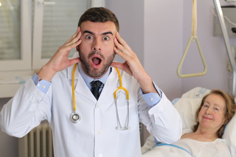 Embarrassed Doctor Making a Mistake Stock Image - Image of mistake ...