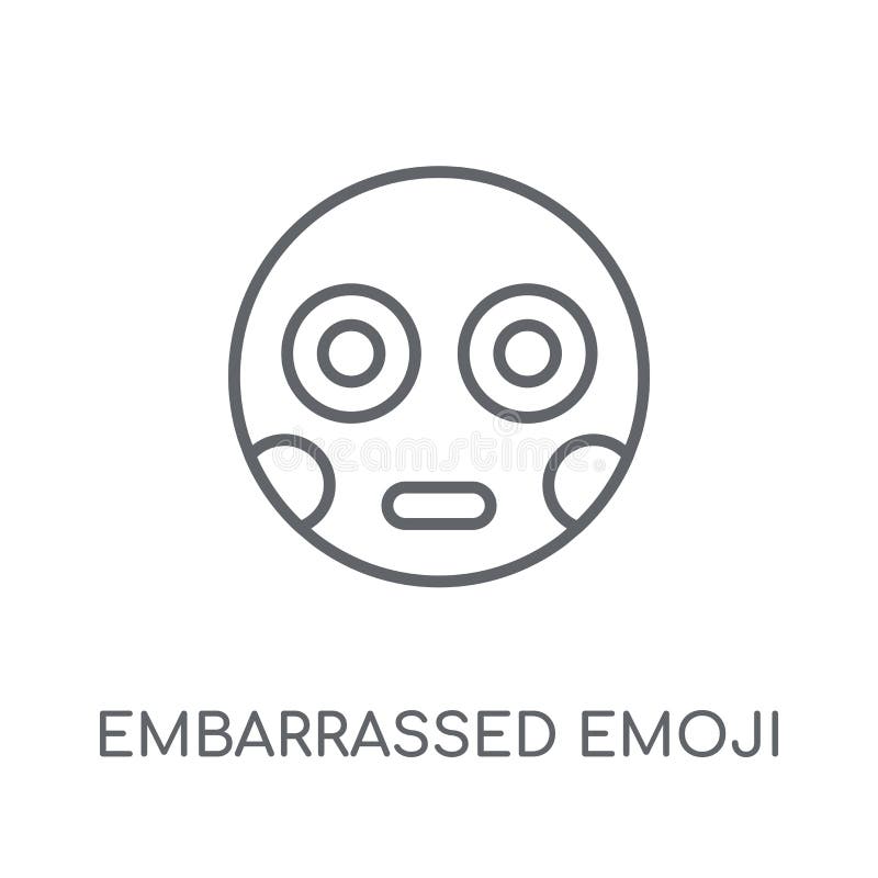 Embarrassed Emoji Outline Icon. Signs and Symbols Can Be Used for Web ...