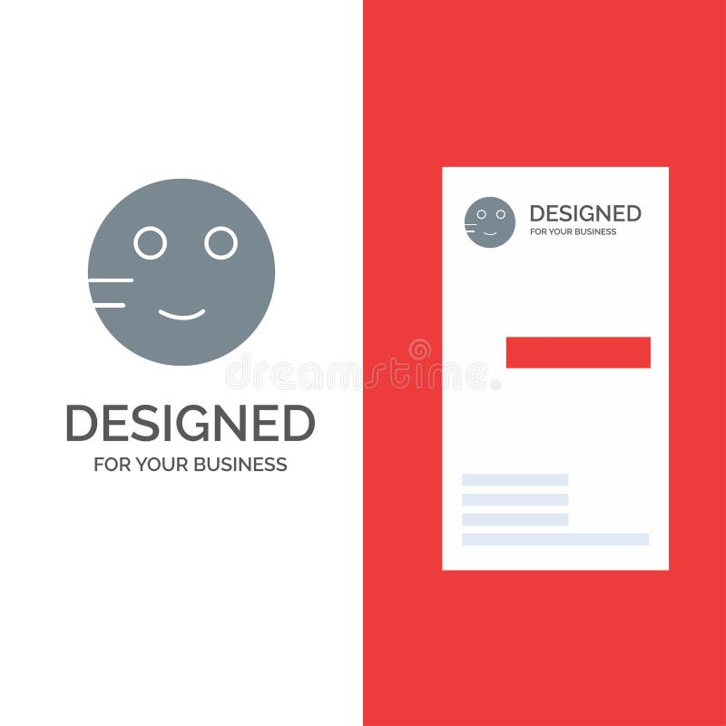 Embarrassed, Emojis, School, Study Grey Logo Design and Business Card ...