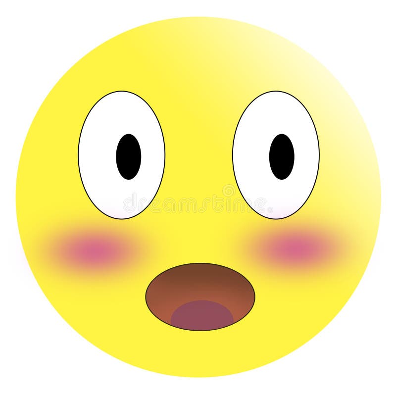 Embarrassed Emoticon Digital Red Stock Vector - Illustration of ...