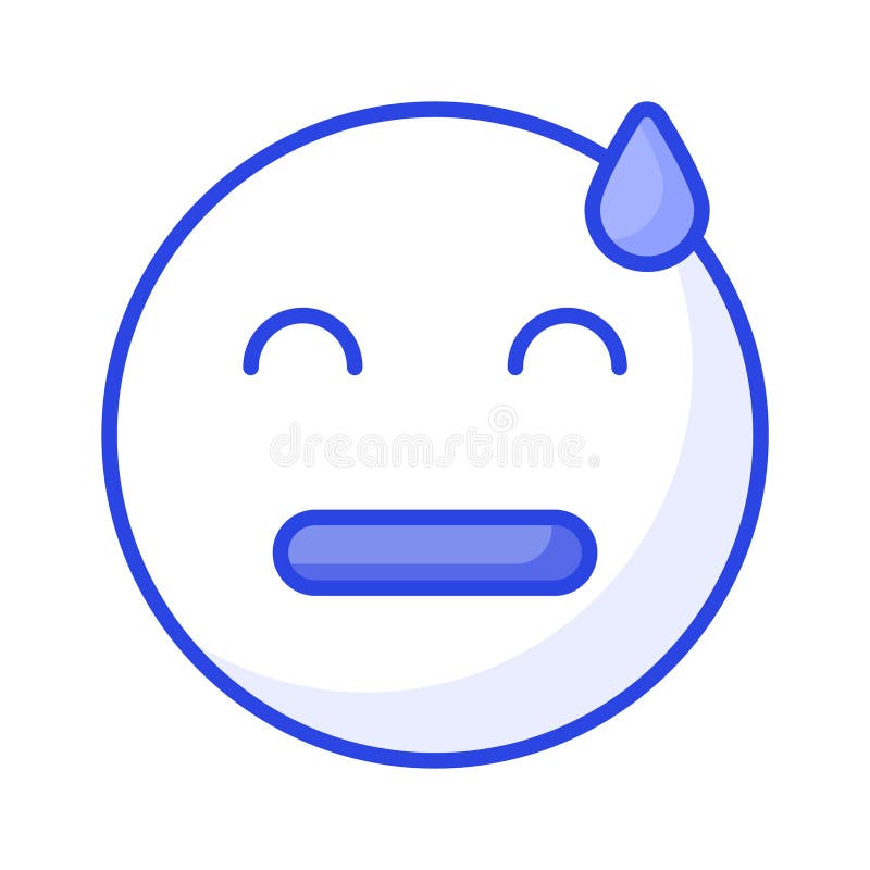 Embarrassed, Guilty, Worried Emoji Vector Design, Isolated on White ...