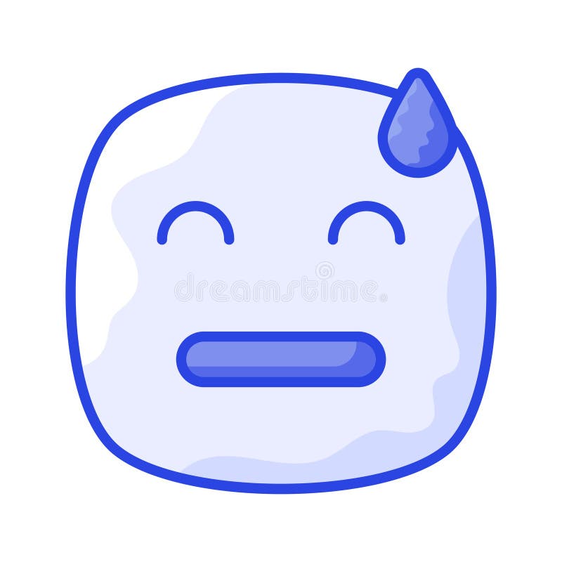 Embarrassed, Guilty, Worried Emoji Vector Design, Isolated on White ...