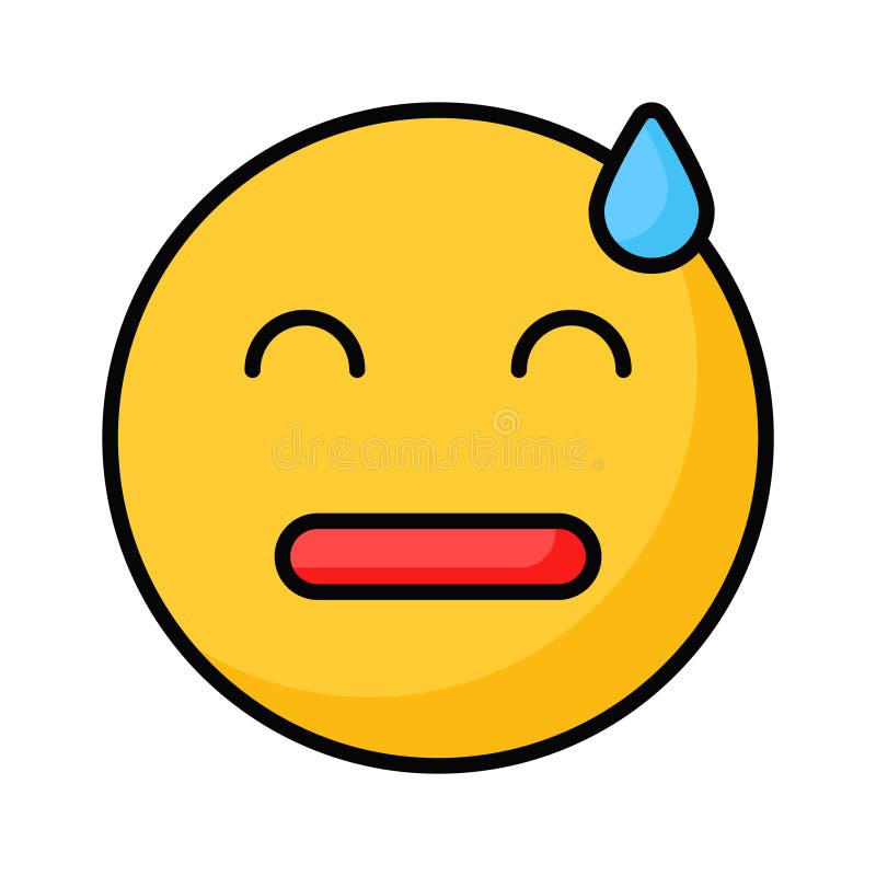 Embarrassed, Guilty, Worried Emoji Vector Design, Isolated on White ...