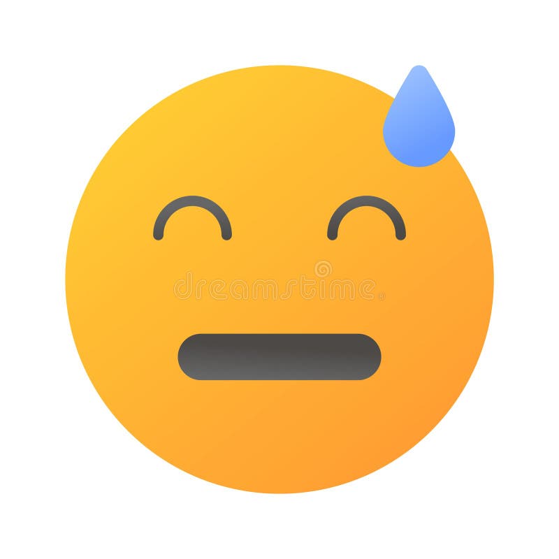 Embarrassed, Guilty, Worried Emoji Vector Design, Isolated on White ...