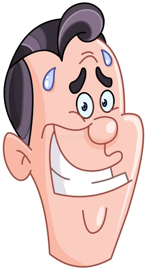 Embarrassed man face stock vector. Illustration of embarrassed - 68618508