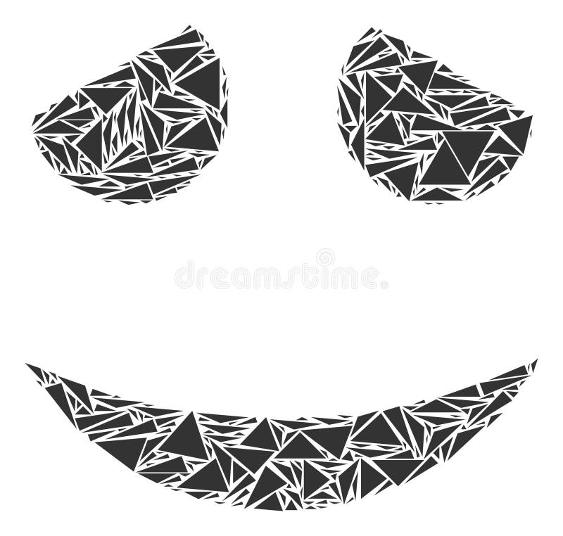 Embarrassed Smile Mosaic of Triangles Stock Vector - Illustration of ...