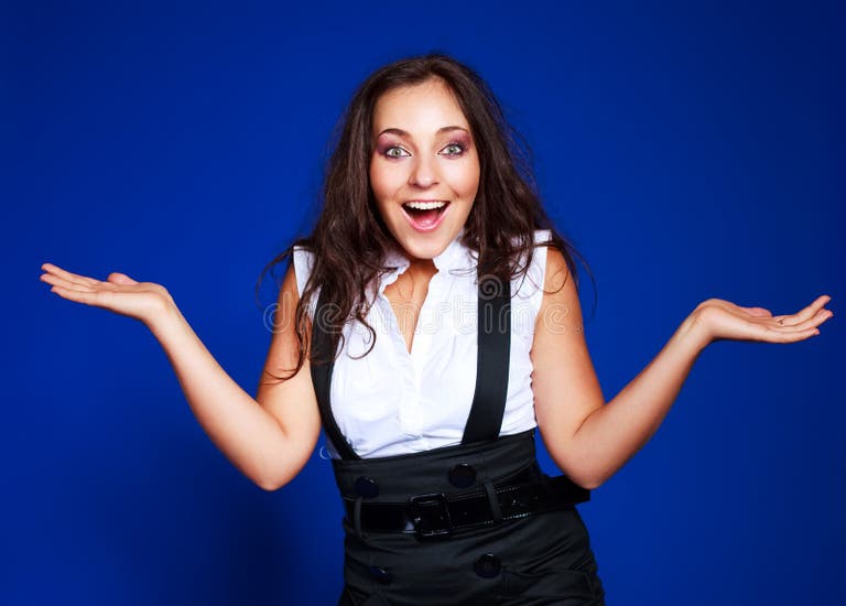 Happy Embarrassed Shocked Attractive Woman Stock Photos - Free ...
