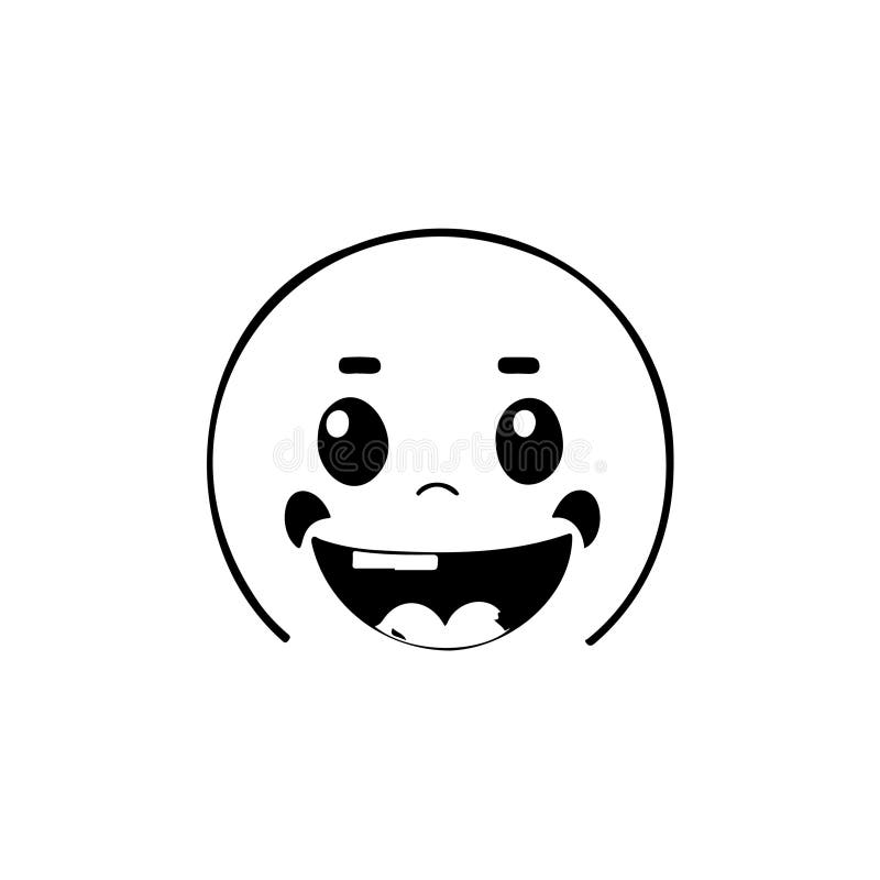 Embarrassing Icon Hand Draw Black Colour Emoji Logo Symbol Perfect ...