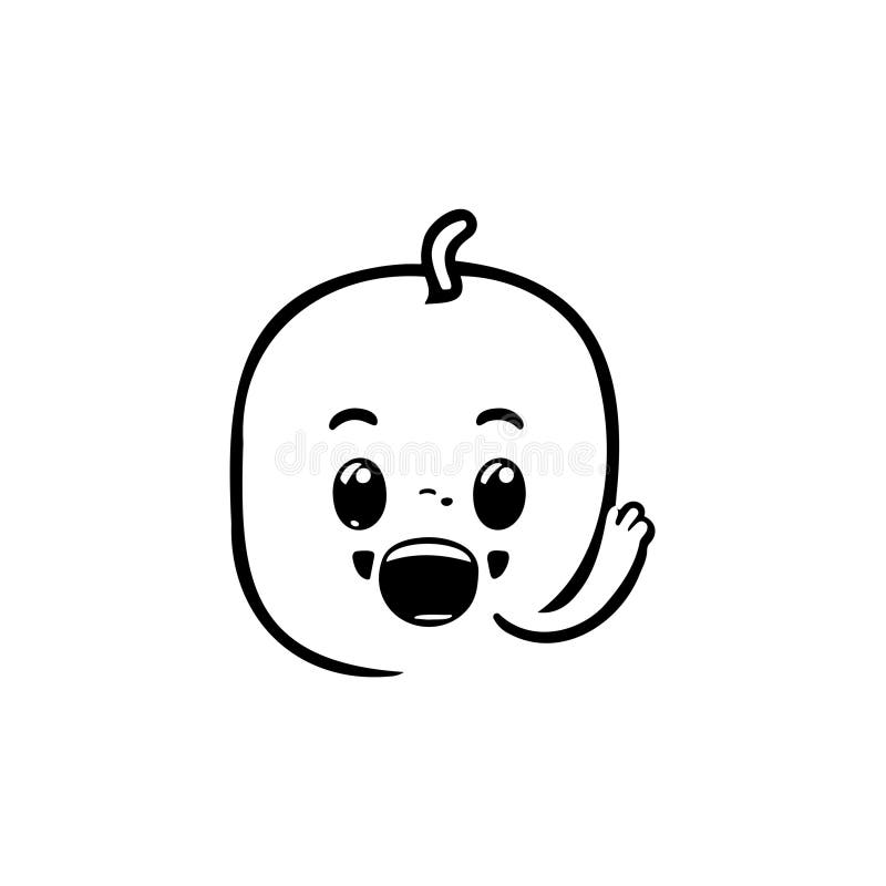 Embarrassing Icon Hand Draw Black Colour Emoji Logo Symbol Perfect ...