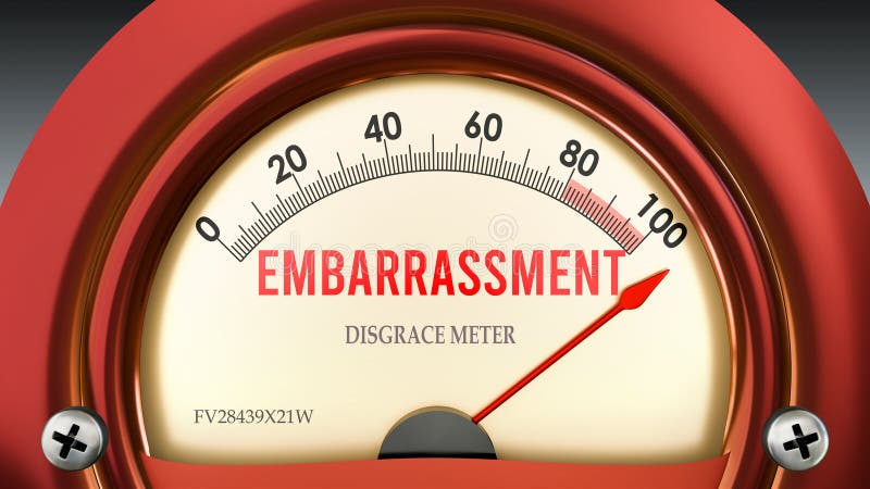 Embarrassment and Disgrace Meter that is Hitting a Full Scale, Showing ...