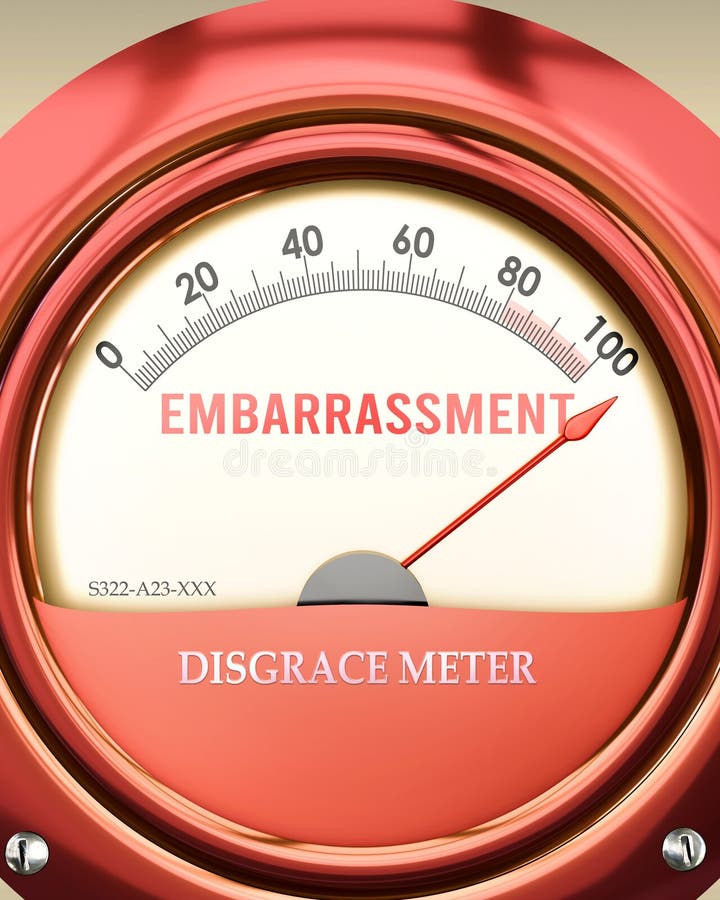 Embarrassment and Disgrace Meter that is Hitting a Full Scale, Showing ...