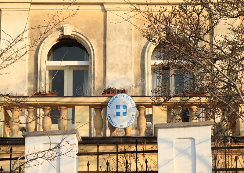 Embassy of Greece editorial image. Image of republic - 50813935