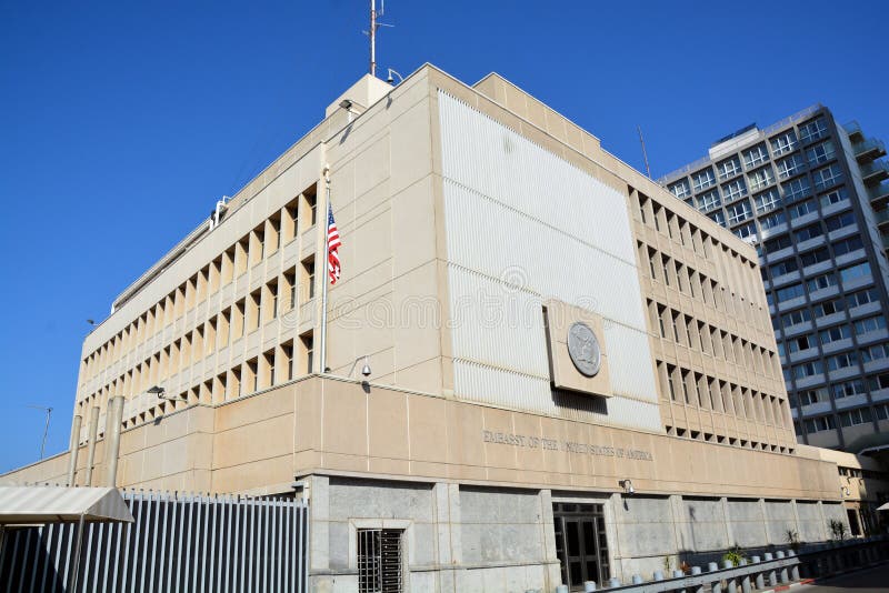 Embassy Of The United States Of America In Tel Aviv Editorial Photo