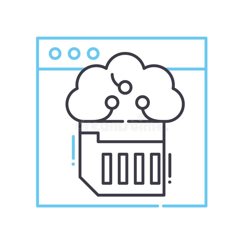 Embed Line Icon, Outline Symbol, Vector Illustration, Concept Sign ...