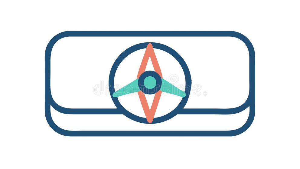 Embedded Compass in Landscape, Subtle Directional Tool, Vector Design ...