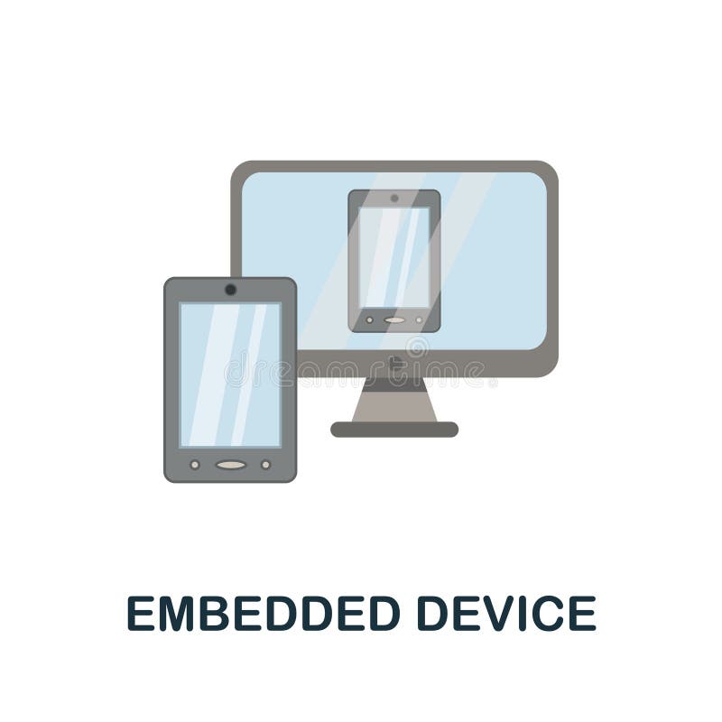 Embedded System Icon Monochrome Simple Sign From Digitalization