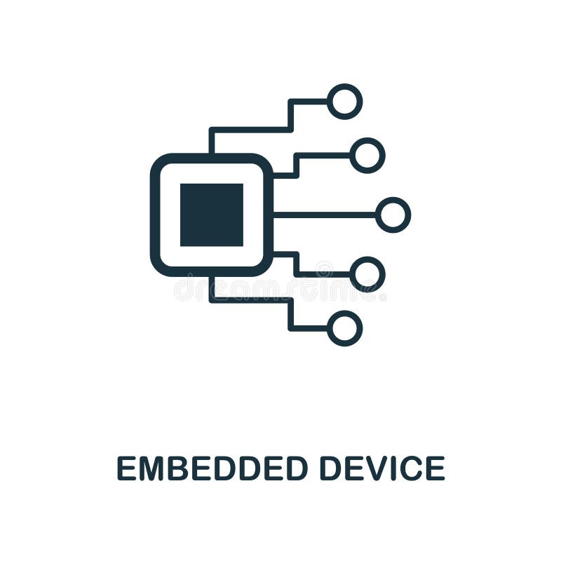 Embedded Device Icon Monochrome Style Design From Machine Learning Icon Collection Ui And Ux