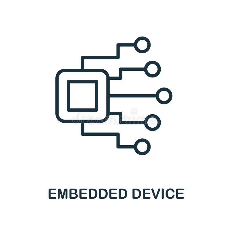 Embedded Device Icon Outline Style. Thin Line Creative Embedded Device ...