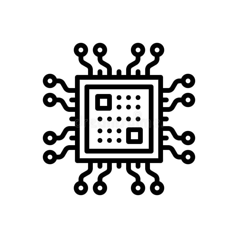 Black Line Icon for Embedded Devices, Embedded Ad Micro Stock ...