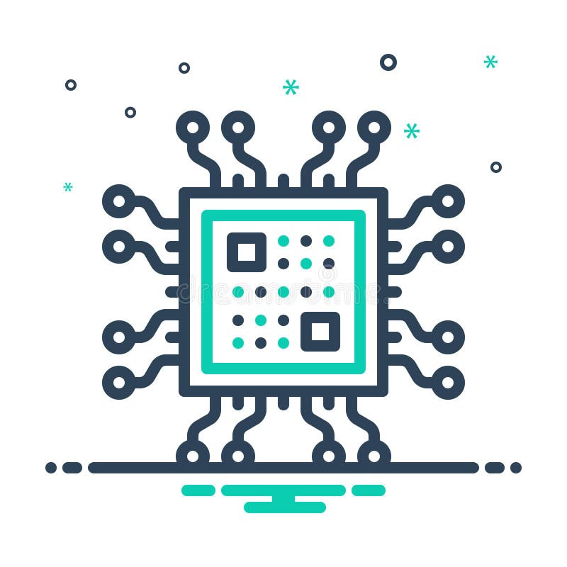 Mix Icon for Embedded Devices, Embedded and Chip Stock Vector ...