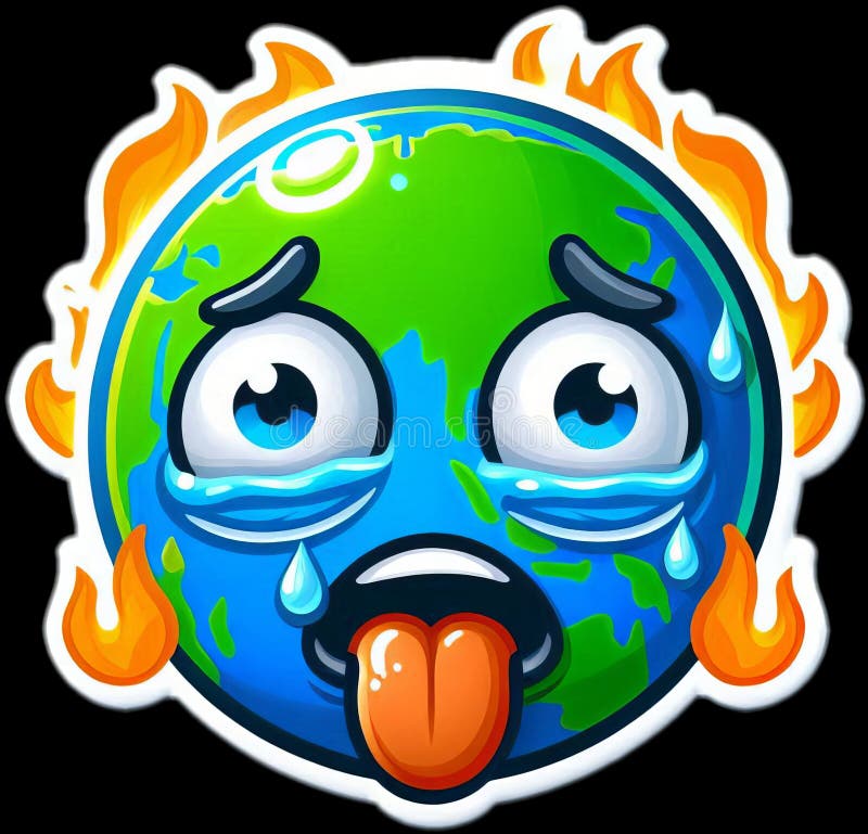 Global Warming Earth Sweat Stock Illustrations – 144 Global Warming ...