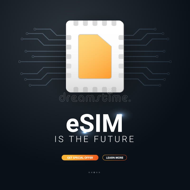 Embedded SIM. ESIM - Electronic Sim Phone New Mobile Communication ...