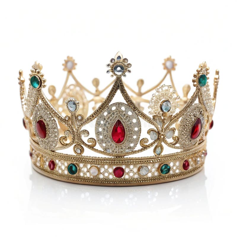 Embedded Stones Crown Isolated on Transparent Background Stock ...