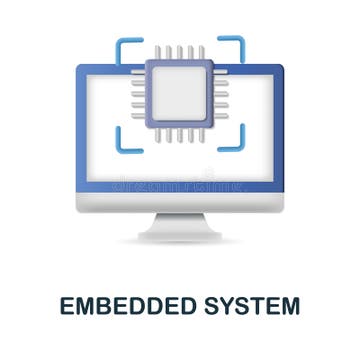 Embedded System Icon. 3d Illustration from Digitalization Collection ...