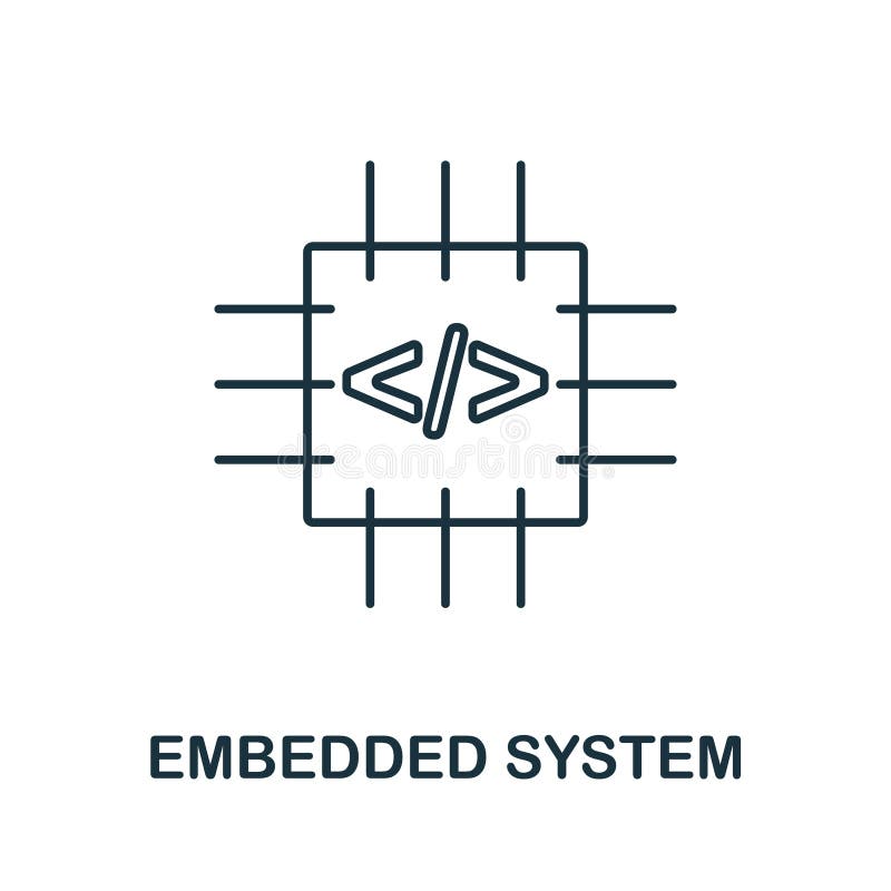 Embedded System Icon from Digitalization Collection. Simple Line ...