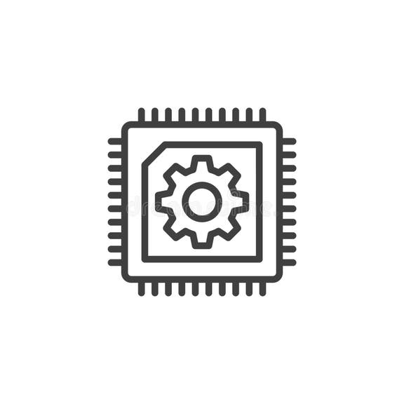 Embedded Systems line icon stock illustration. Illustration of line - 359515746