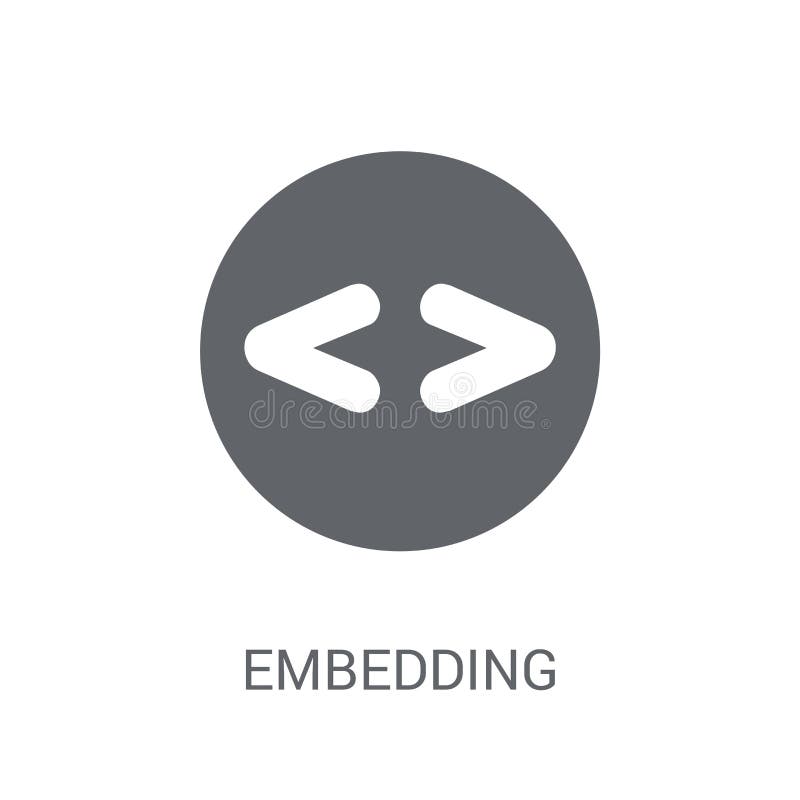 Embedding Icon. Trendy Flat Vector Embedding Icon on White Background ...