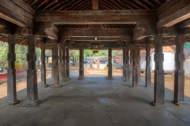 Embekka Temple Near Kandy, Sri Lanka Stock Photo - Image of sculpture ...